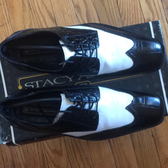 Stacy Adams | Shoes | Stacy Adams 7 2 Denzel Blackwhite Dress Shoe ...